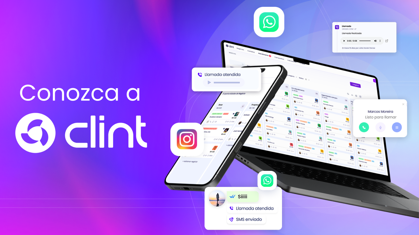 WhatsApp en tu plataforma de ventas - [ES]] - Clint | CRM de Vendas e Atendimento